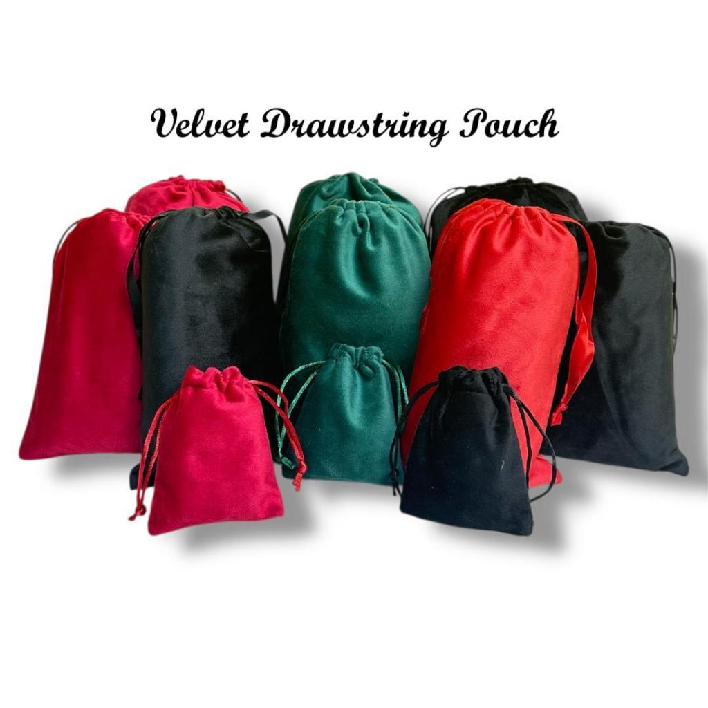 Soft Velvet Pouch Linen Drawstring Bag Jewelry Jewellery Doorgift ...