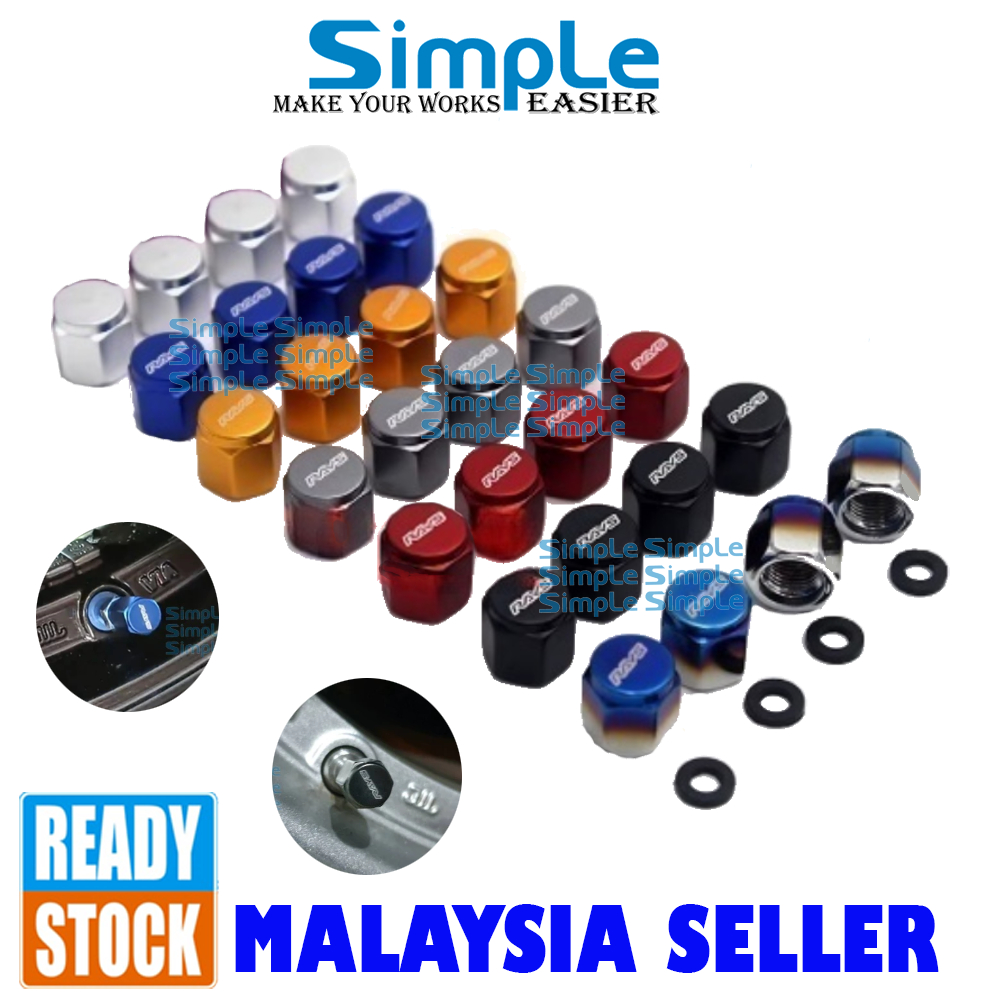 【RAYS】Aluminum Alloy Valve Caps 4pcs｜For Car & Motorcycle Tires ...