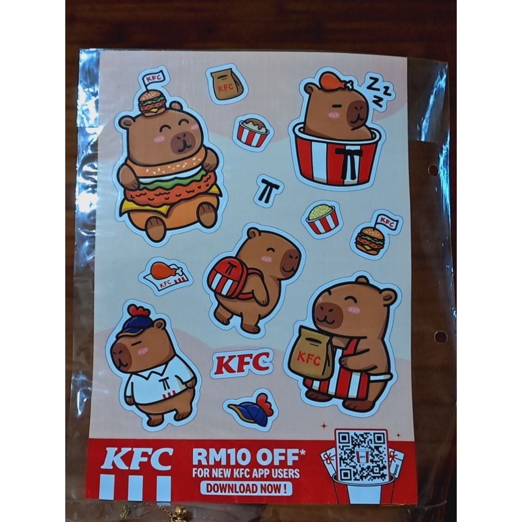 KFC Capybara stickers limited edition (1 piece) | Shopee Malaysia