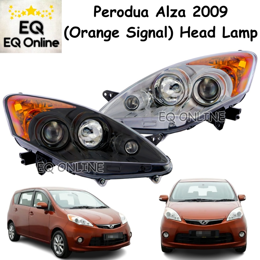 Perodua Alza 2009 - 2013 Oren Signal Head Lamp Head Light Lampu Depan ...