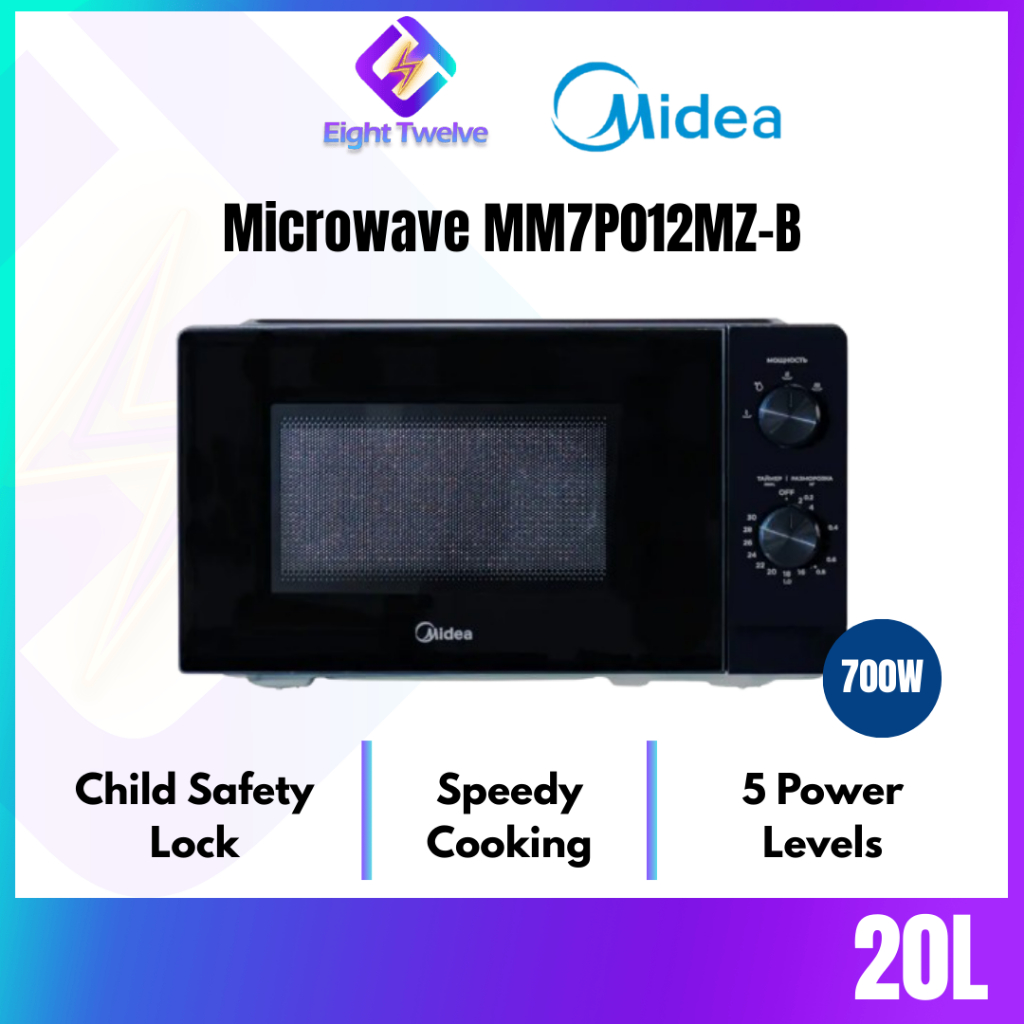 MIDEA Microwave 20L MM7P012MZ-B | Shopee Malaysia
