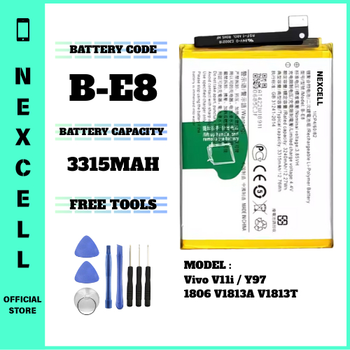 NEXCELL Bateri Serasi untuk Vivo V11i / Y97 1806 V1813A V1813T Battery ...