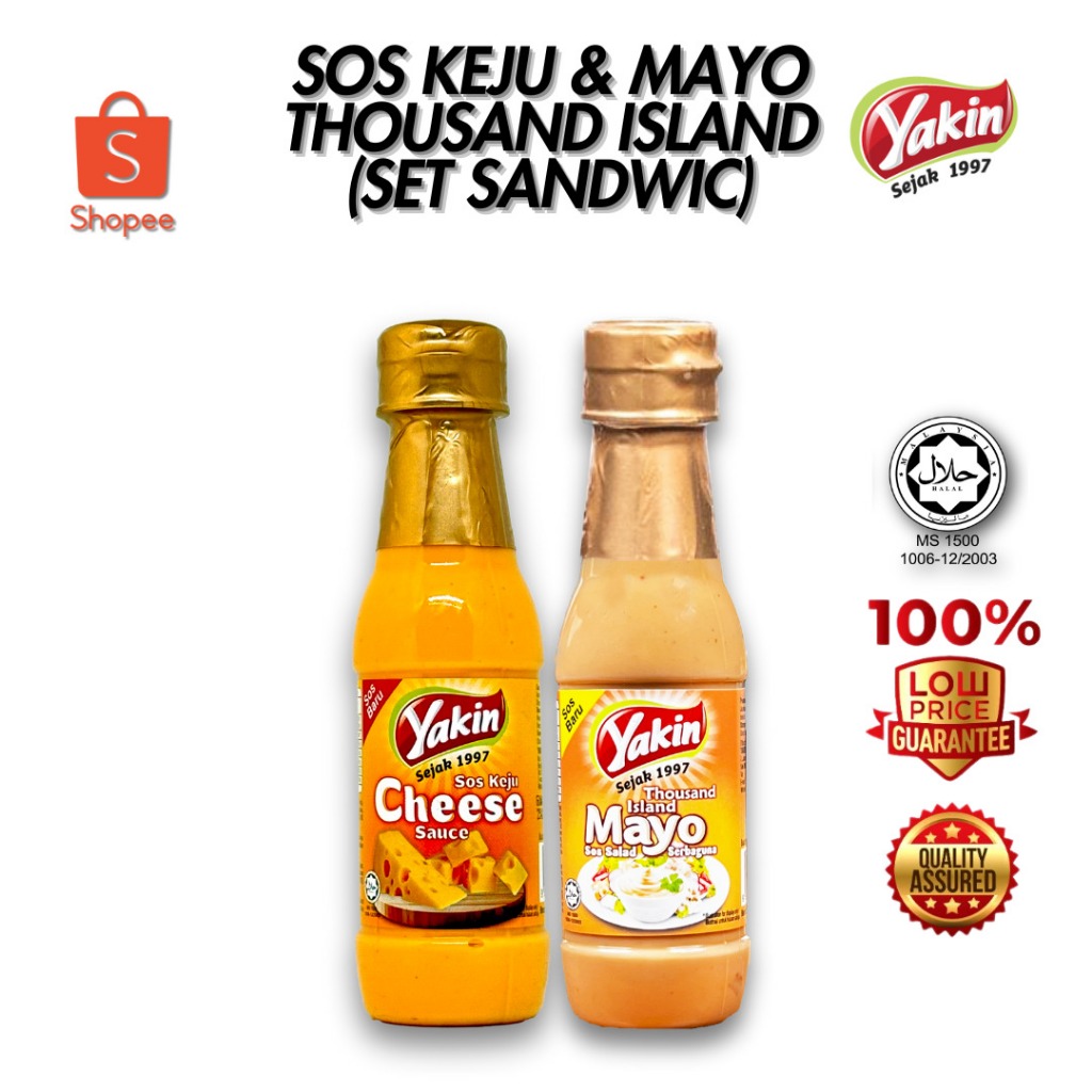YAKIN SEDAP - SET SANDWICH (SOS CHEESE 190G & SOS THOUSAND ISLAND 190G ...