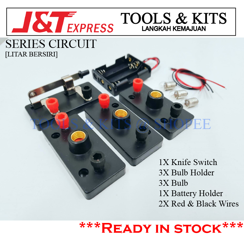 SEC-03 Simple Electric Circuit Series Circuit Knife Switch + 3 Bulbs ...