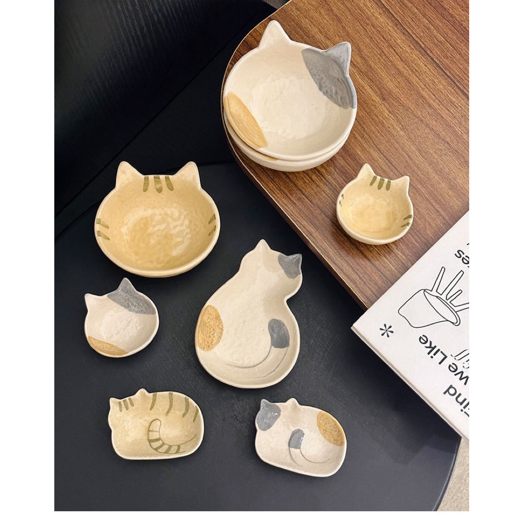 Ceramic Cat Saucer Mini Bowl Cute Bowl Ins | Shopee Malaysia
