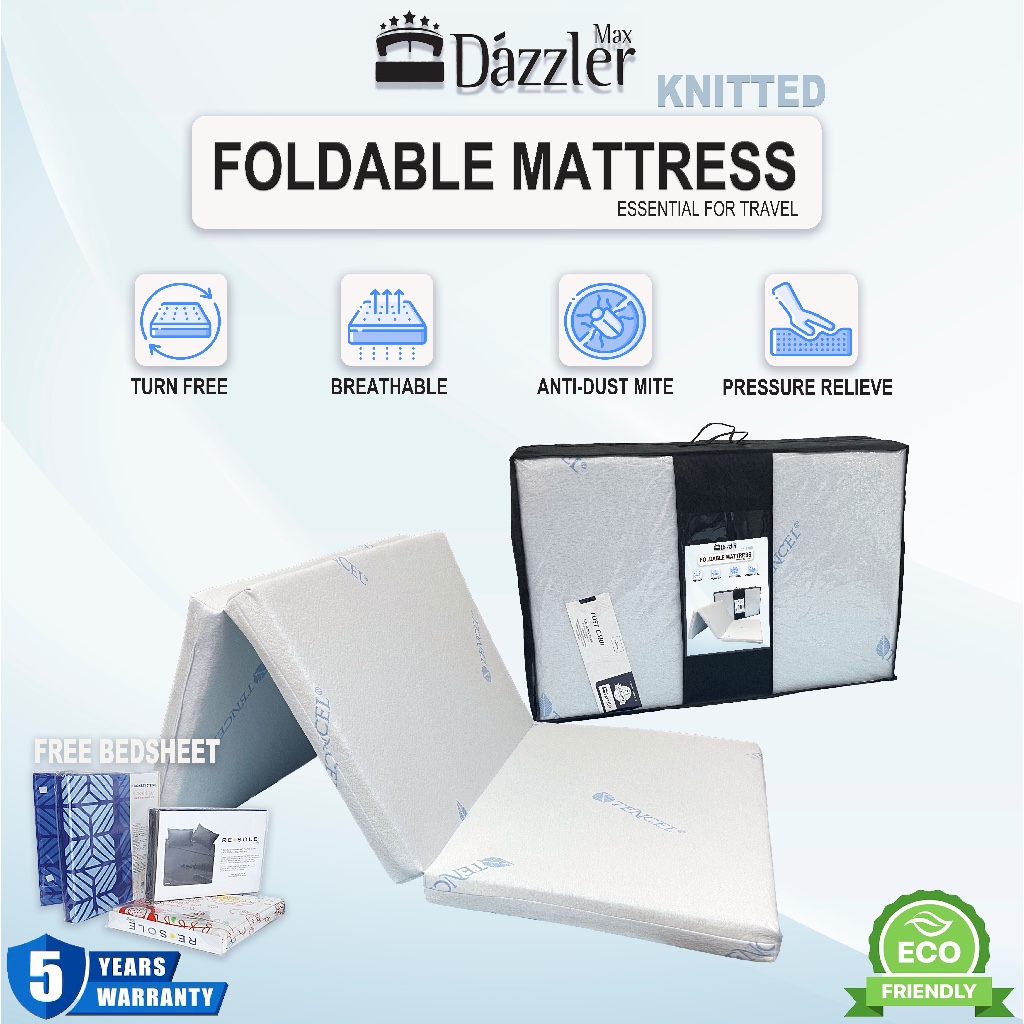 【Free Bed Sheet + Carry Bag】Dazzler Max 3 inch 3 Fold Compress Rebond ...