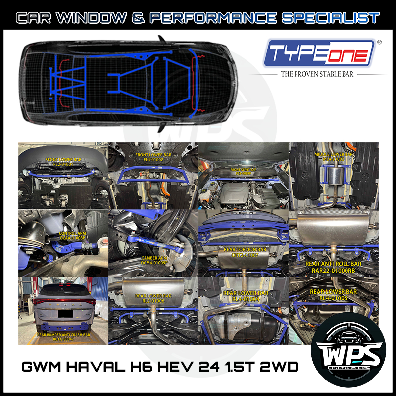 Type One WPS Stable Performance Bar Multi Point Strut Safety Racing Bar ...