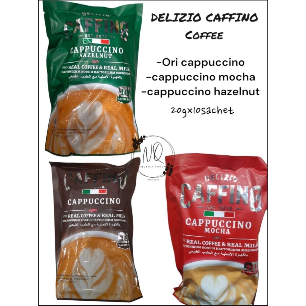 3in1 Premix coffee DELIZIO CAFFINO(CAPPUCINO,MOCHA,HAZELNUT) | Shopee ...
