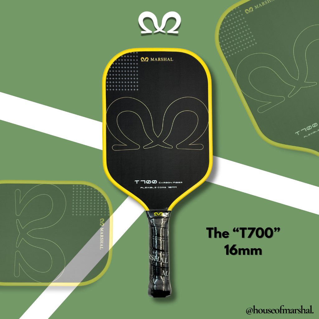 Marshal The T700 Carbon Fiber Teflon Pickleball Paddle [16mm ...