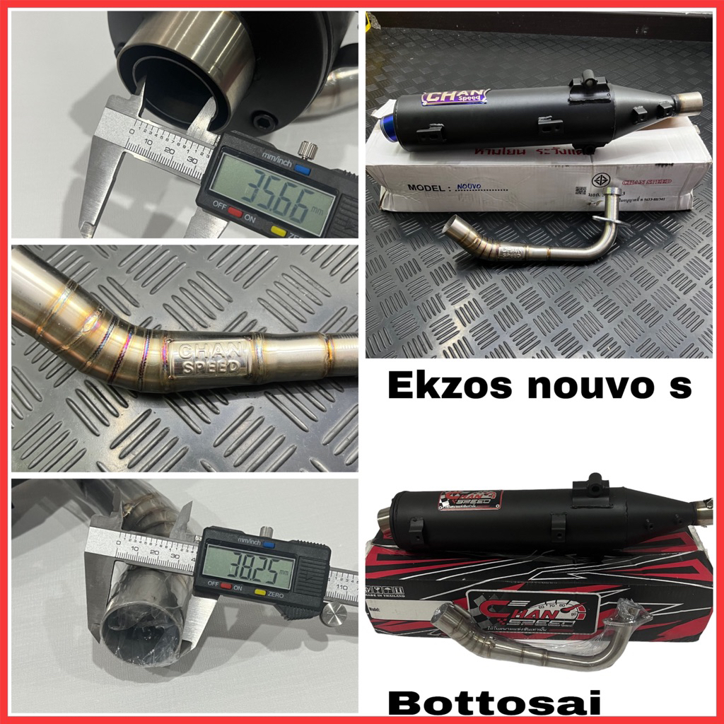 🇹🇭💥EKZOS NOUVO S RACING💥🇹🇭 28MM CUTTING STANDARD NOUVO S BELAH EXHAUST ...
