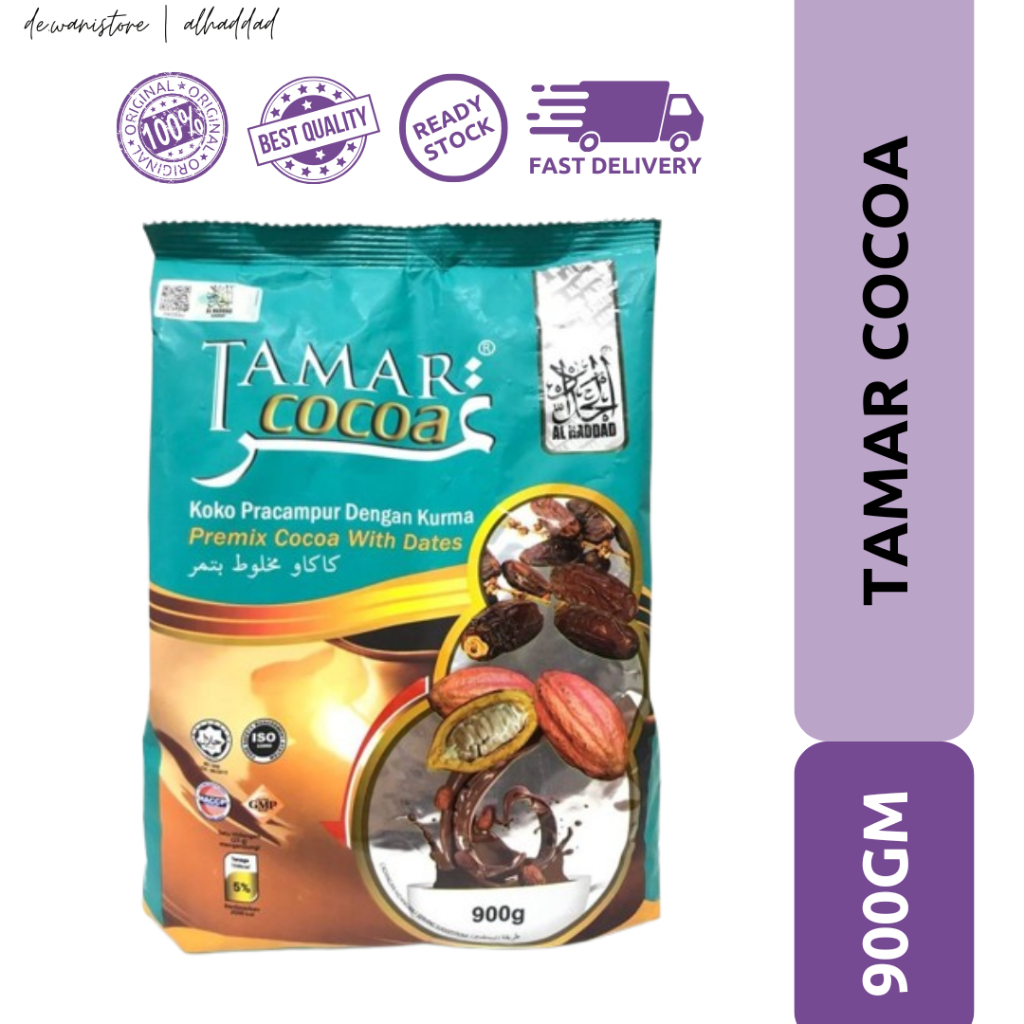 Al Haddad Tamar Cocoa 900gm/Koko Pracampur Dengan Kurma/Premix Cocoa ...