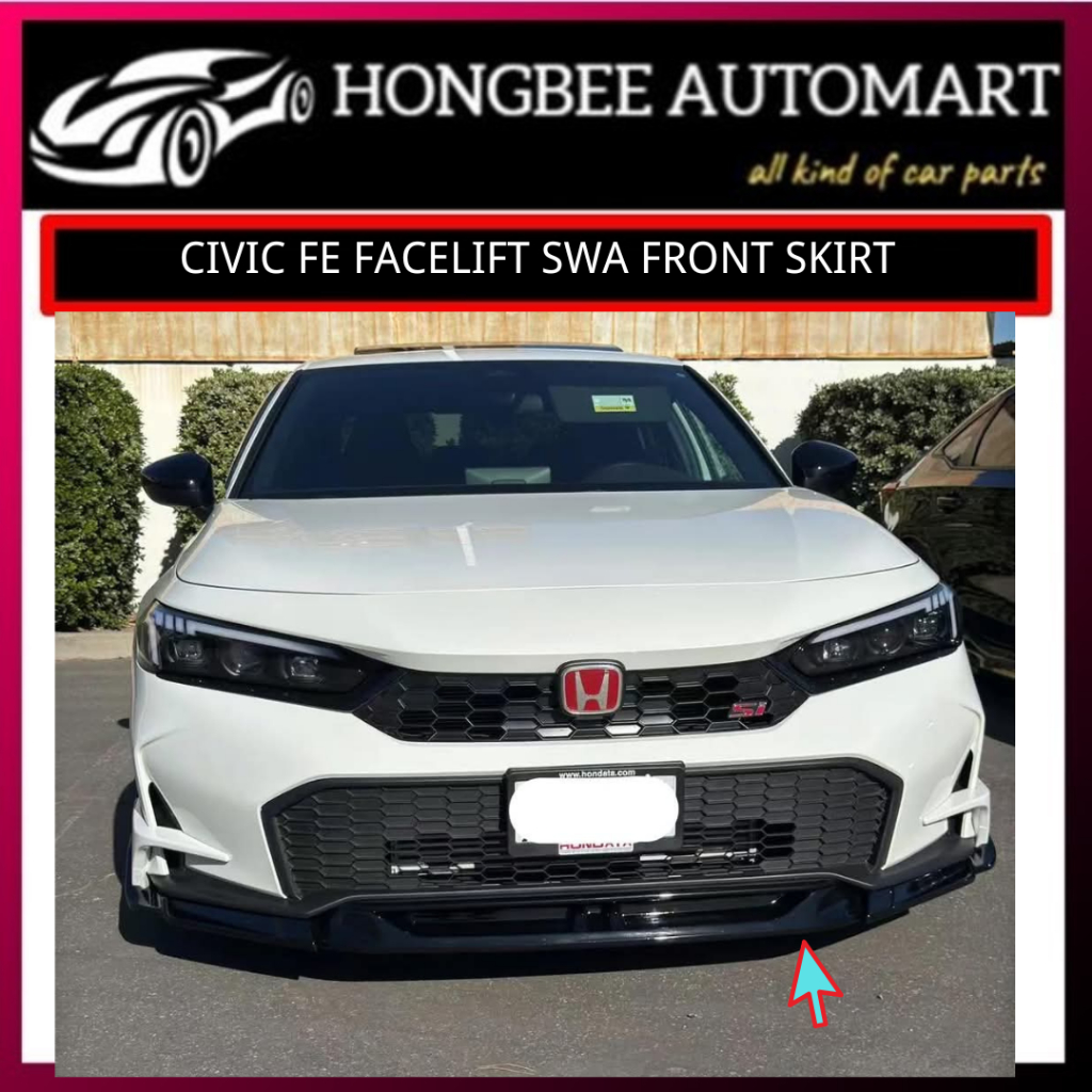 CIVIC FE FACELIFT 2025 SWA FRONT LIP, FRONT DIFFUSER BODYKIT FRONT ...