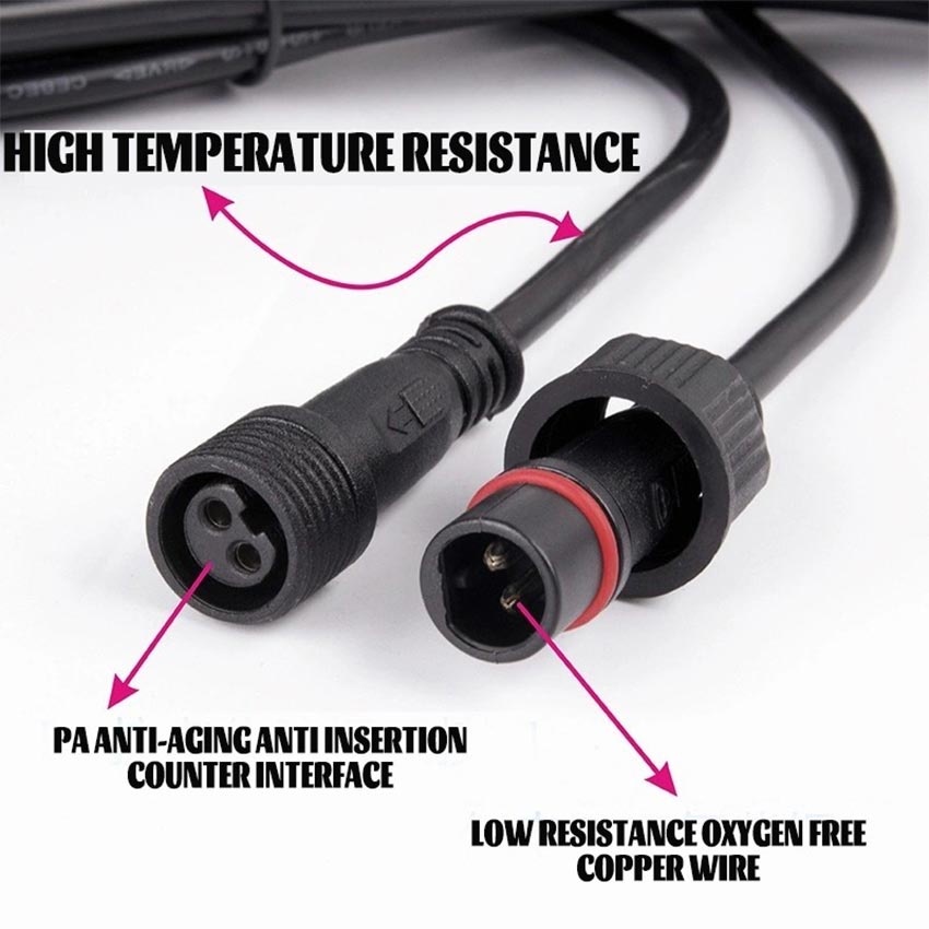 Original 5M Solar Light Extension Cable PinThick Wire Outdoor Flood ...