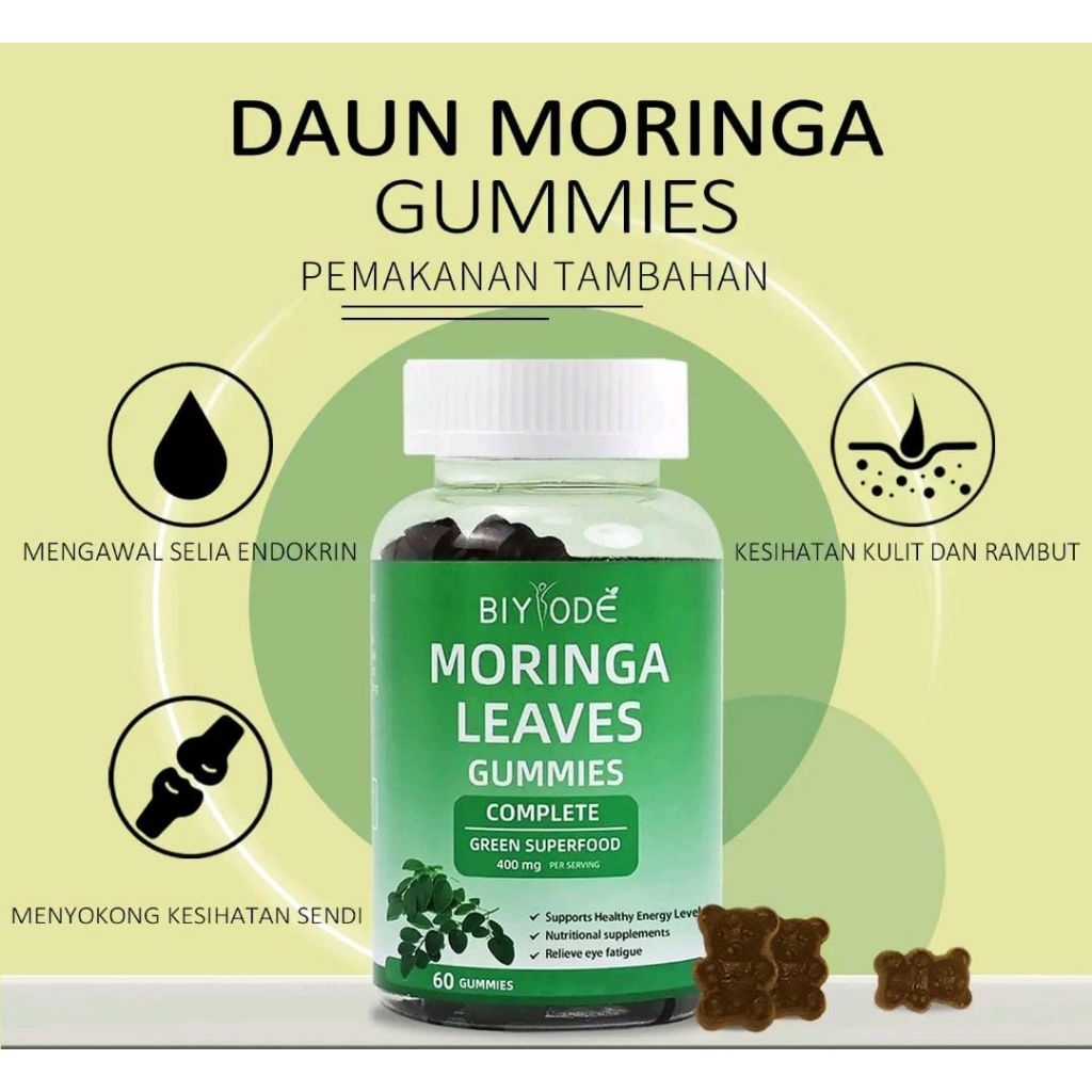 GULA2 GUMMIES DAUN MORINGA🌹Utk Sakit2 Badan/Lenguh2 Badan🌹PROMO KAW2🔥 ...