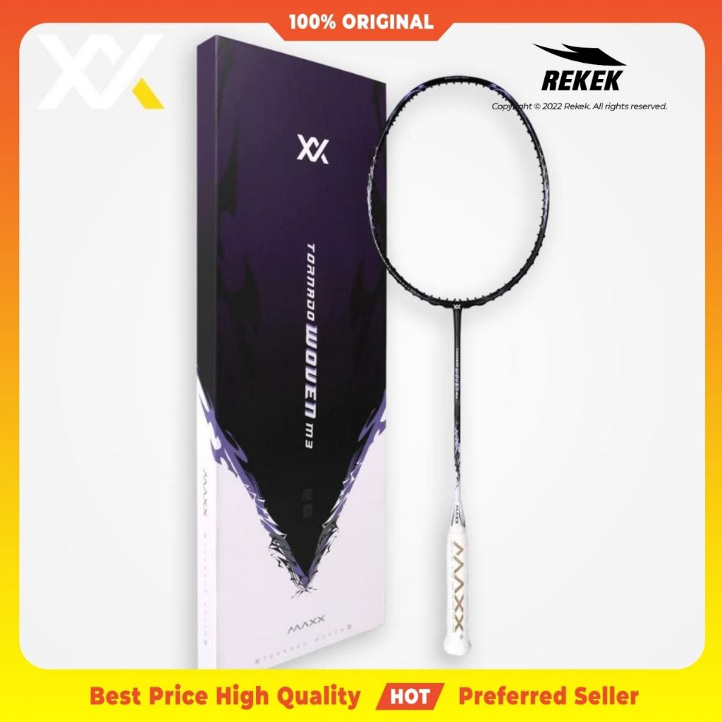 MAXX Woven Tornado M3 Badminton Racket Original Raket Badminton ...