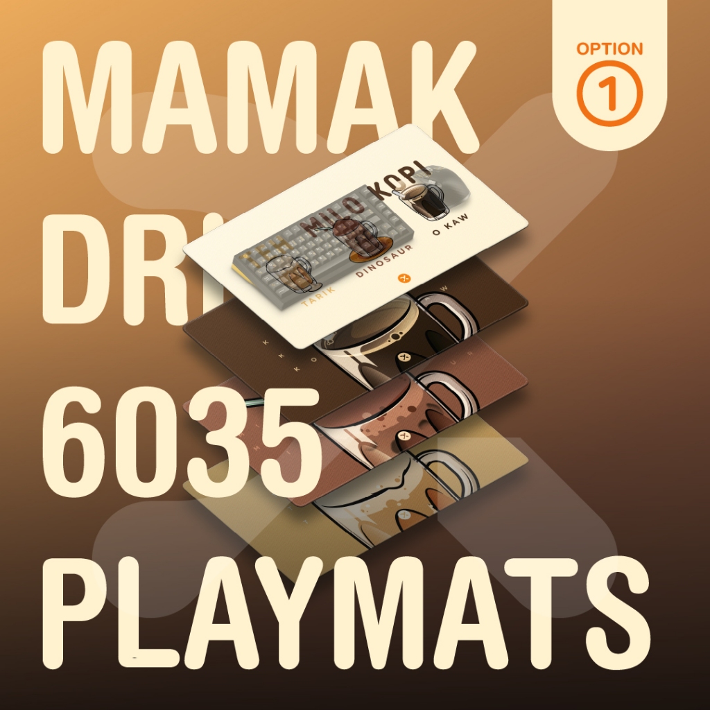 [6035 PLAYMATS] Mamak Drinks OP1 | 60cm x 35cm Deskmat for Keyboards ...