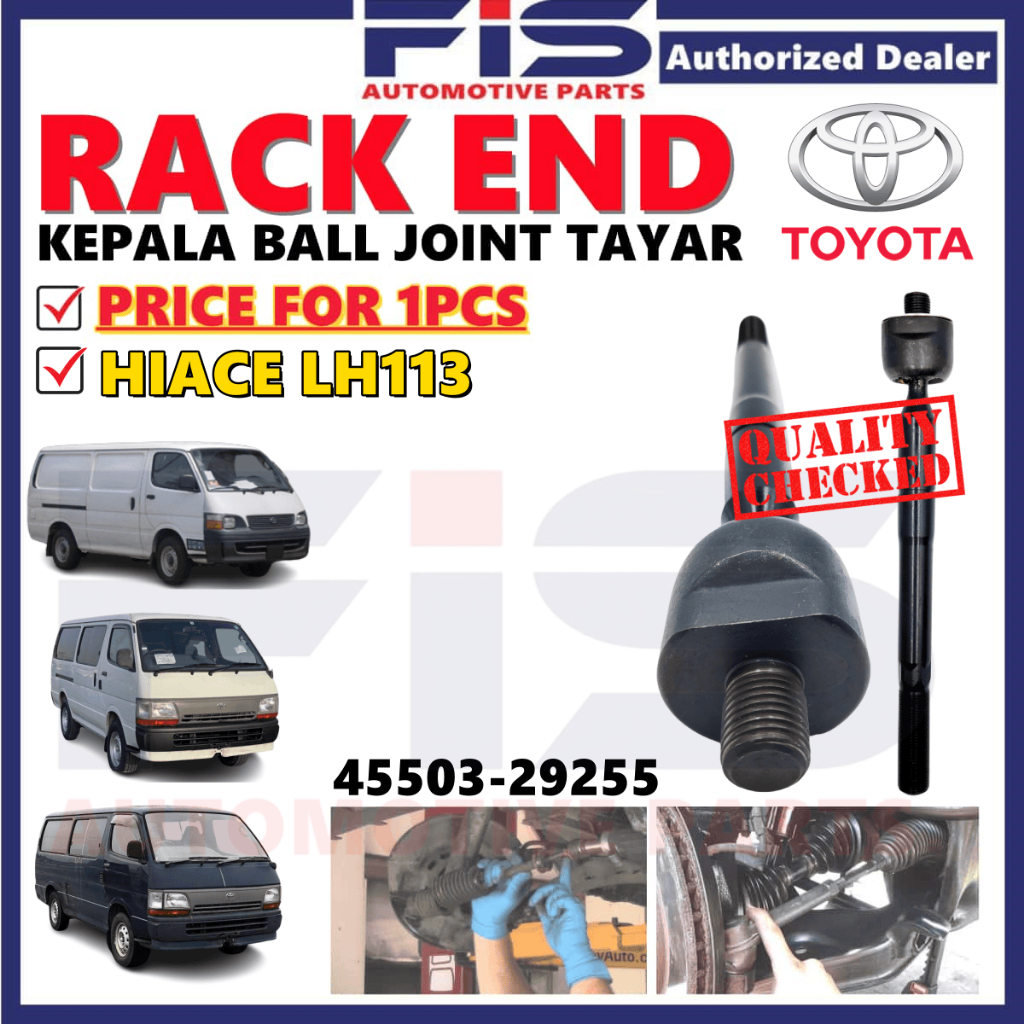 FIS Car Steering Rack End Tie Rod Inner Toyota Hiace LH113 Kepala Ball ...