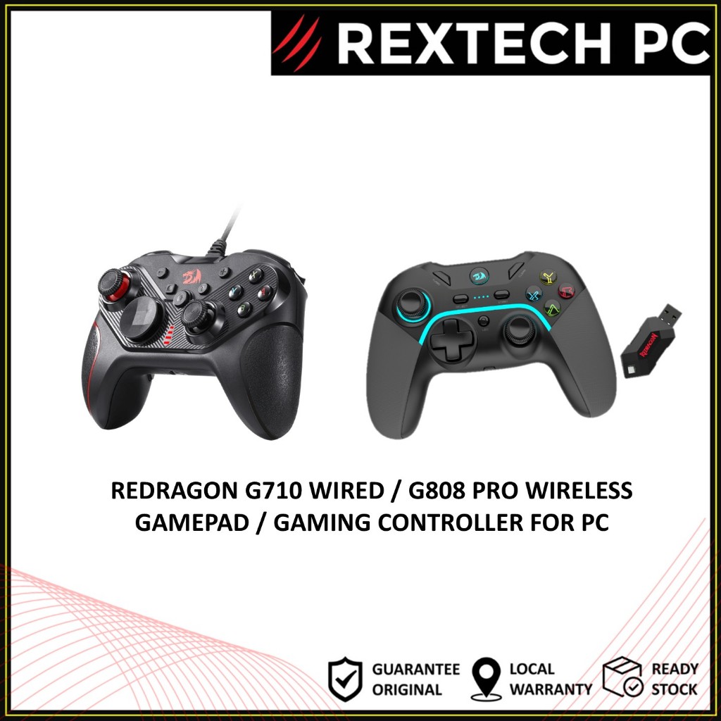 REDRAGON REDRAGON G710 WIRED / G808 PRO WIRELESS GAMEPAD / GAMING ...