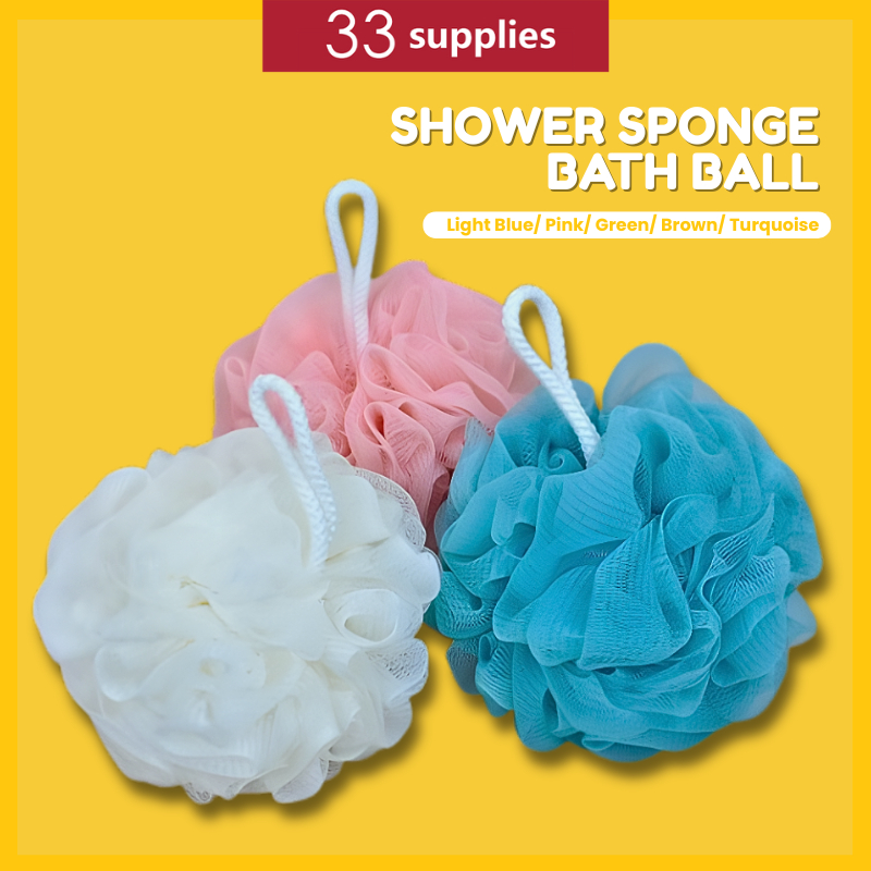 COLORFUL SHOWER MESH SCRUBS SPONGE BUBBLE Home Bathroom Bath Ball ...
