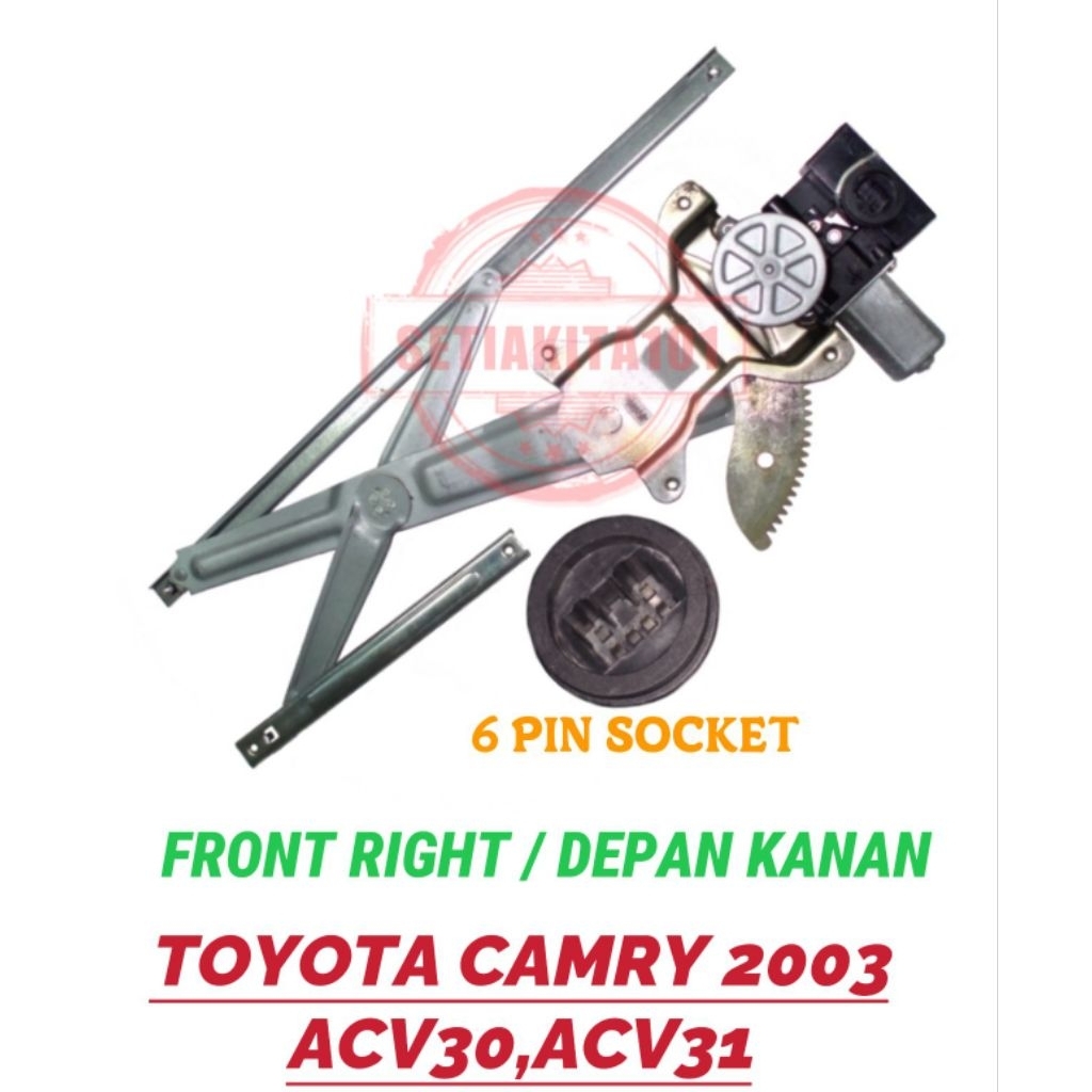 TOYOTA CAMRY ACV30 ACV31 2003-2007 YEAR POWER WINDOW GEAR WITH MOTOR ...