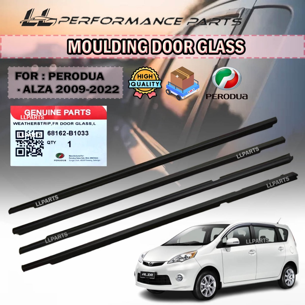 Original Perodua Alza 2009-2022 Door Moulding Lining Rubber Outer Glass ...