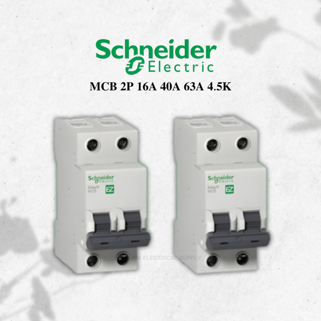 Schneider Electric MCB 2 Pole / 16A / 40A / 63A (4.5KA) / 10A / 20A ...