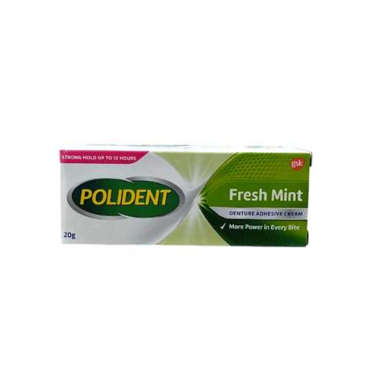 GSK POLIDENT DENTURE ADHESIVE CREAM FRESH MINT 20G/BOX 1'S | Shopee ...