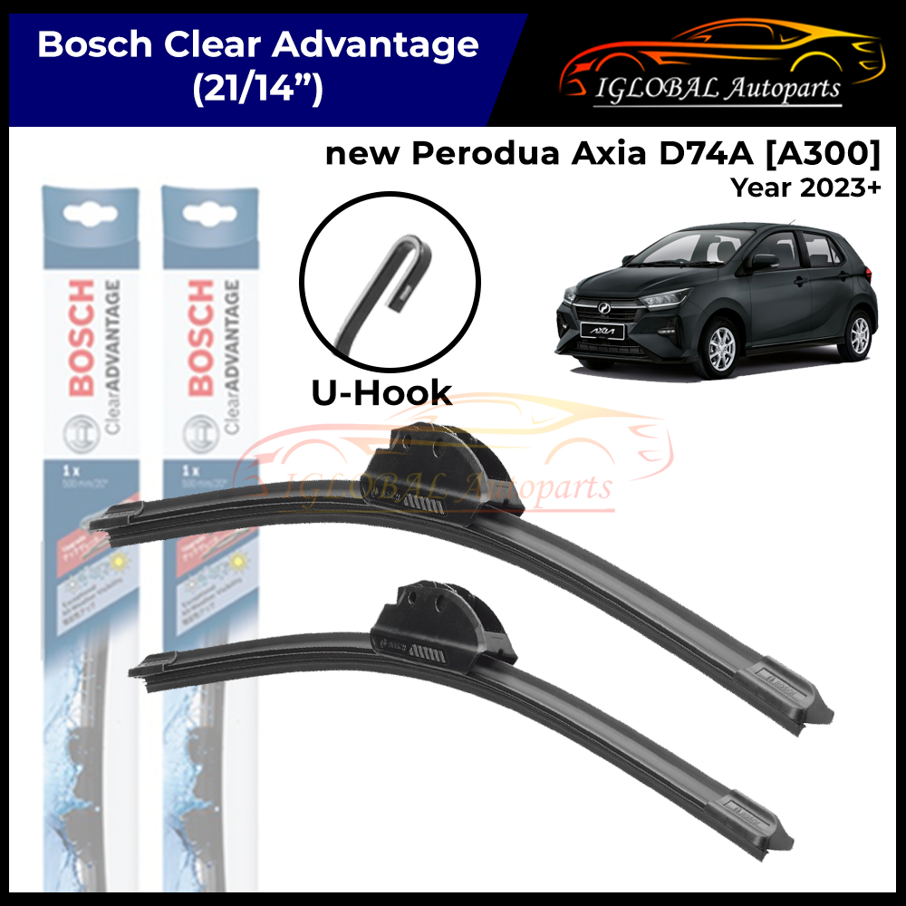 Perodua New Axia D74A [A300] Year 2023+ Windshield Wiper Bosch Clear ...