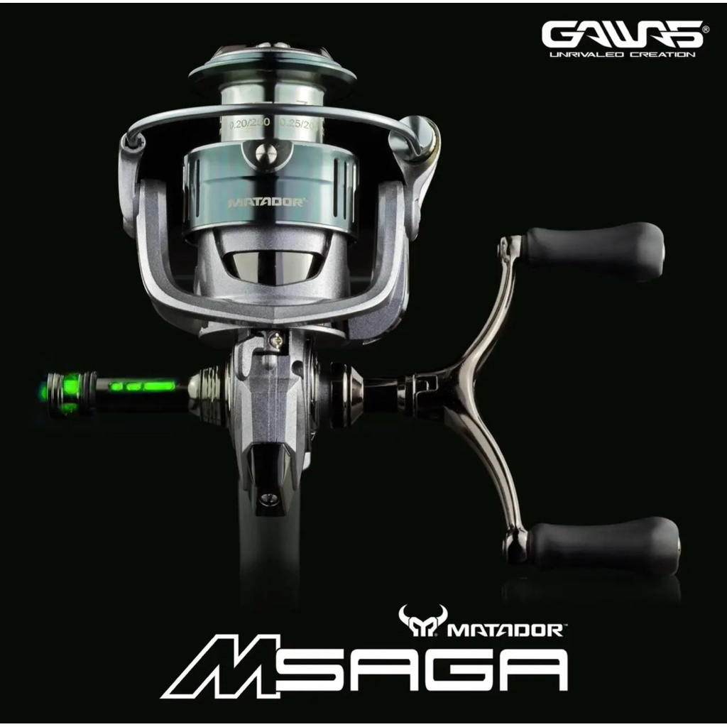 GAWAS MATADOR M-SAGA SW SALT WATER DOUBLE KNOB HANDLE SPINNING FISHING ...