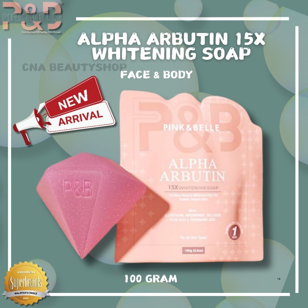 PINK & BELLA ALPHA ARBUTIN 15X WHITENING SOAP PINKANDBELLE ( NEW SOAP ...