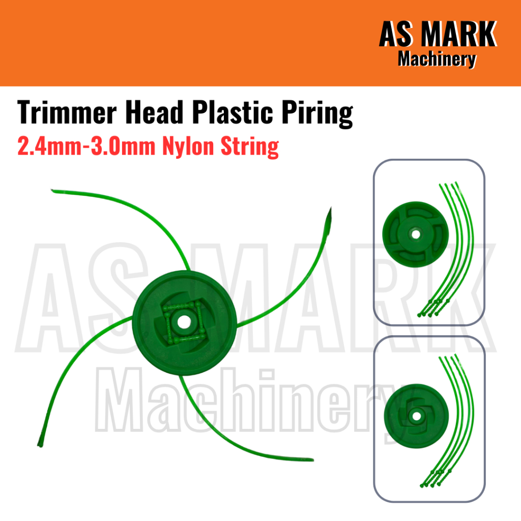 (Plastic Hijau) Trimmer Head Plastic Piring 2.4mm-3.0mm Nylon String ...
