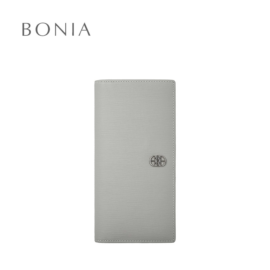 Bonia Medium Grey Rolando Bifold Long Wallet | Dompet panjang | Shopee Malaysia