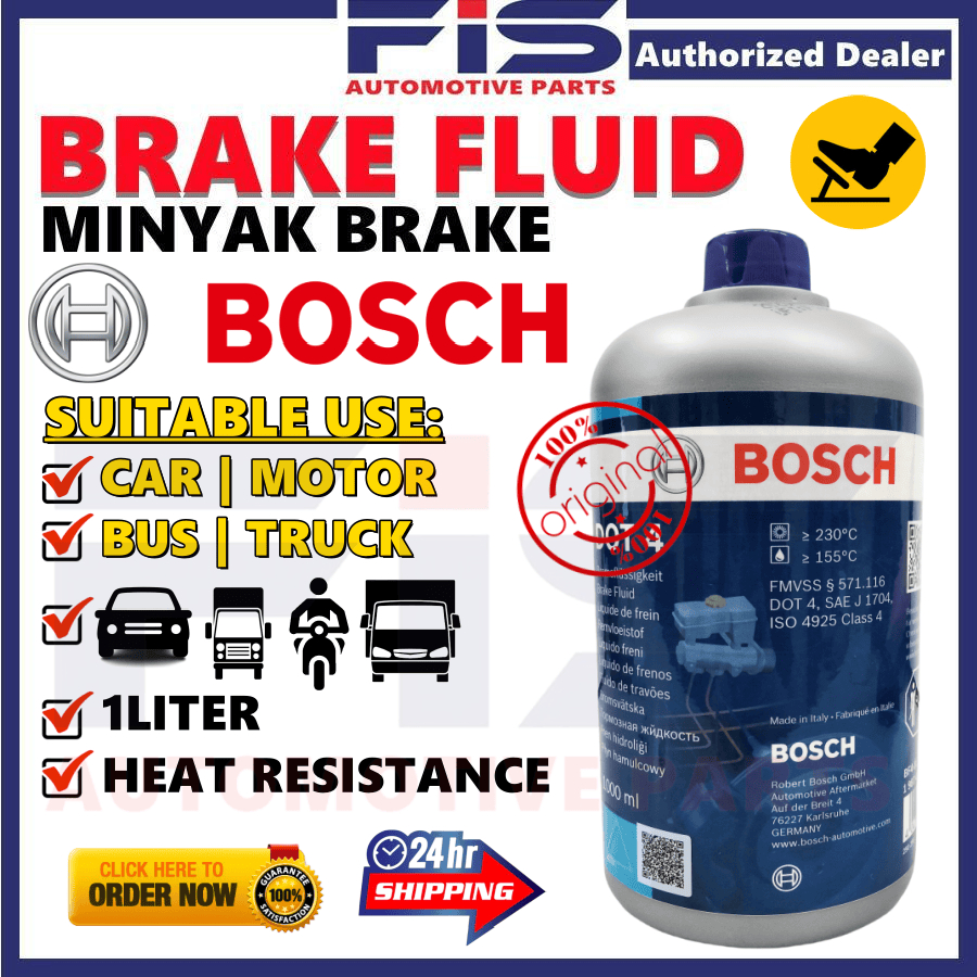 FIS BOSCH Brake Oil DOT4 Car Motorcycle Truck Toyota Proton Perodua ...
