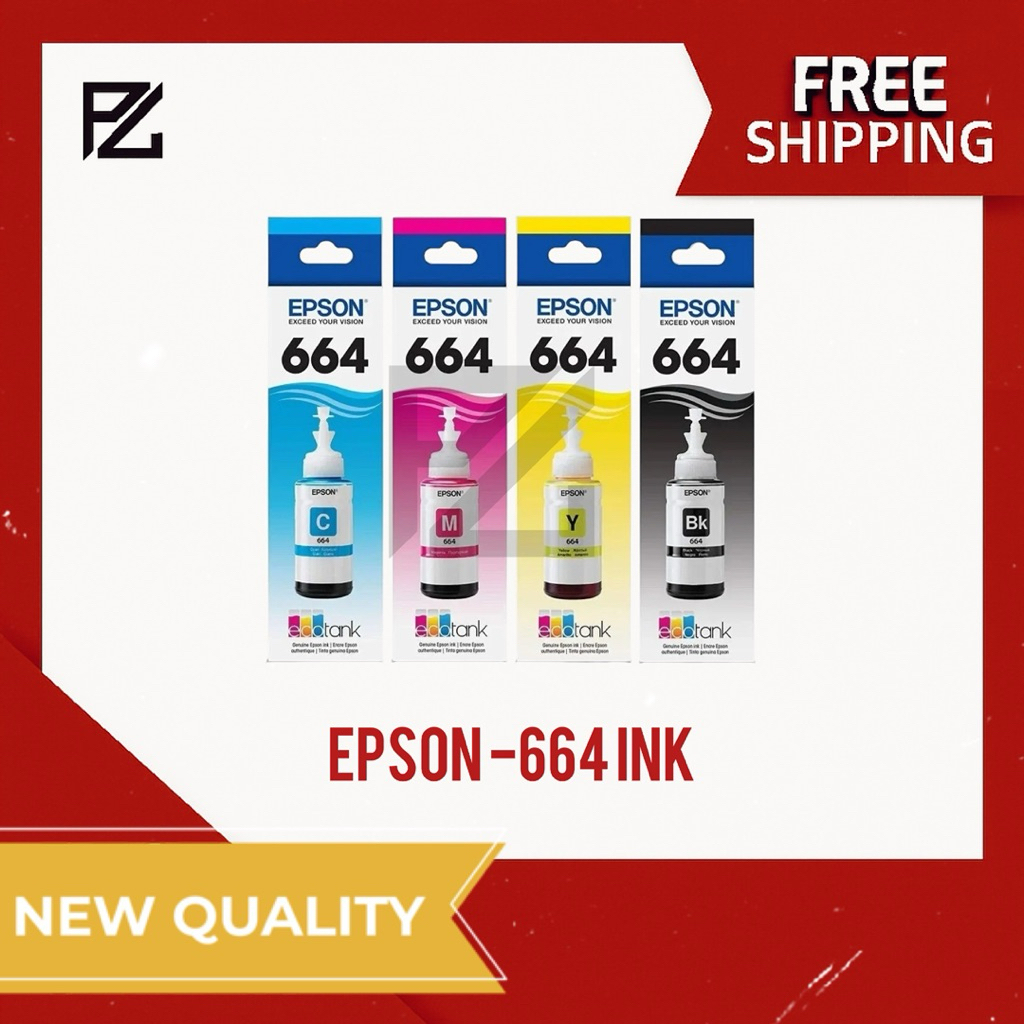 Epson 664 Refill Ink For L120/L210/L360/L385/L1300-Black/Cyan/Magenta ...