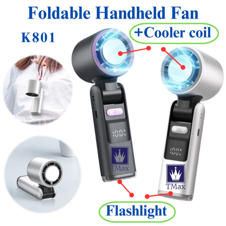 Portable Handheld Turbo Fan with Aircond/Flashlight/Long Lasting ...