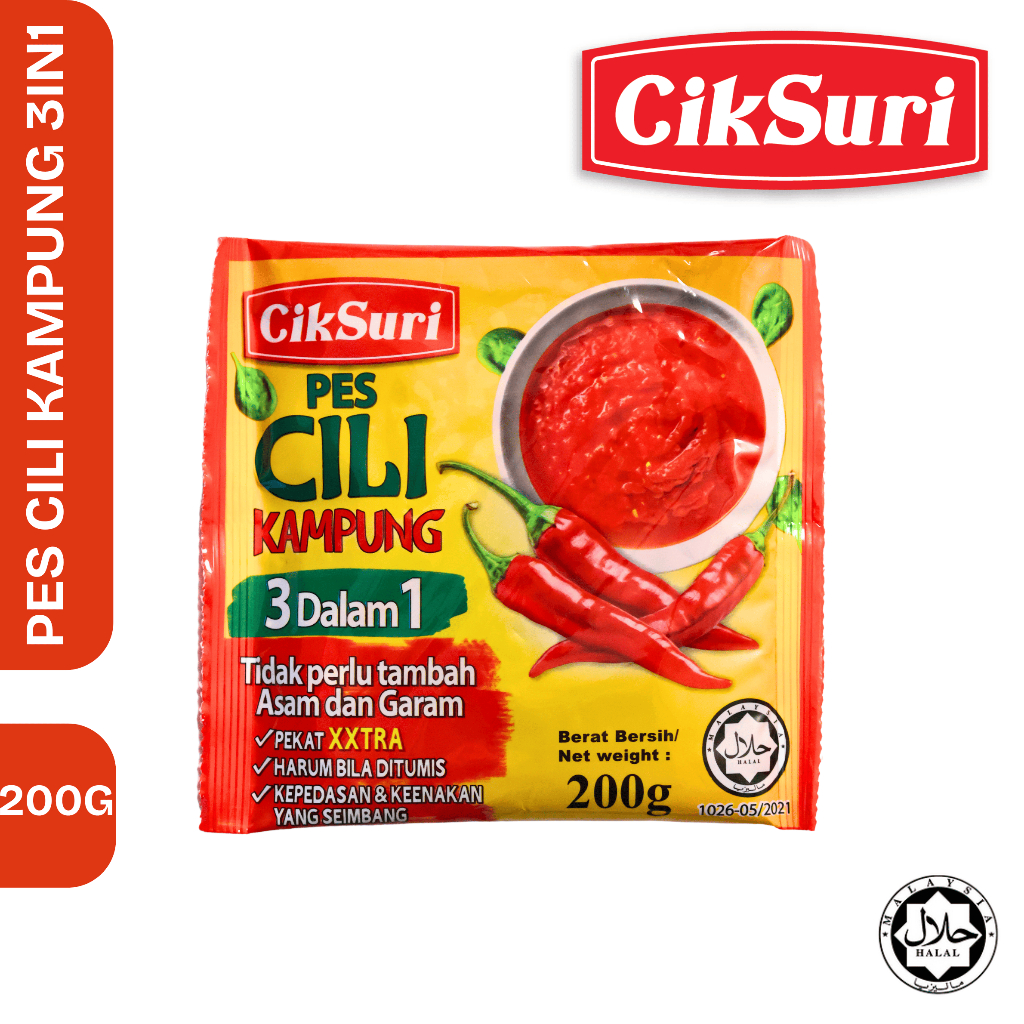CIKSURI CHILI PASTE KAMPUNG 3in1 200G, 350G &1KG | Shopee Malaysia