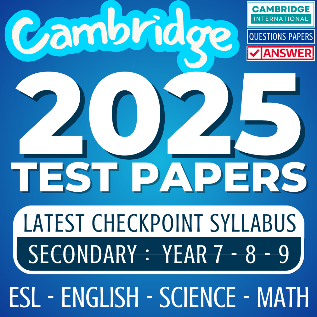 T7🟨🟧 2025 New Cambridge Checkpoint Progress Exam +Answer English Math ...