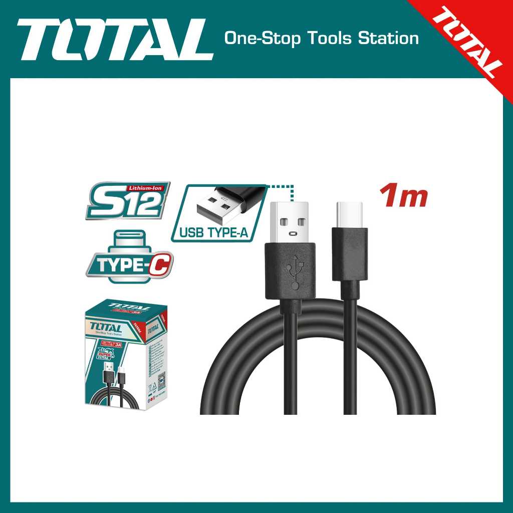 TOTAL USB type-A to type-C cable/USB type-C to type-C cable | Shopee ...