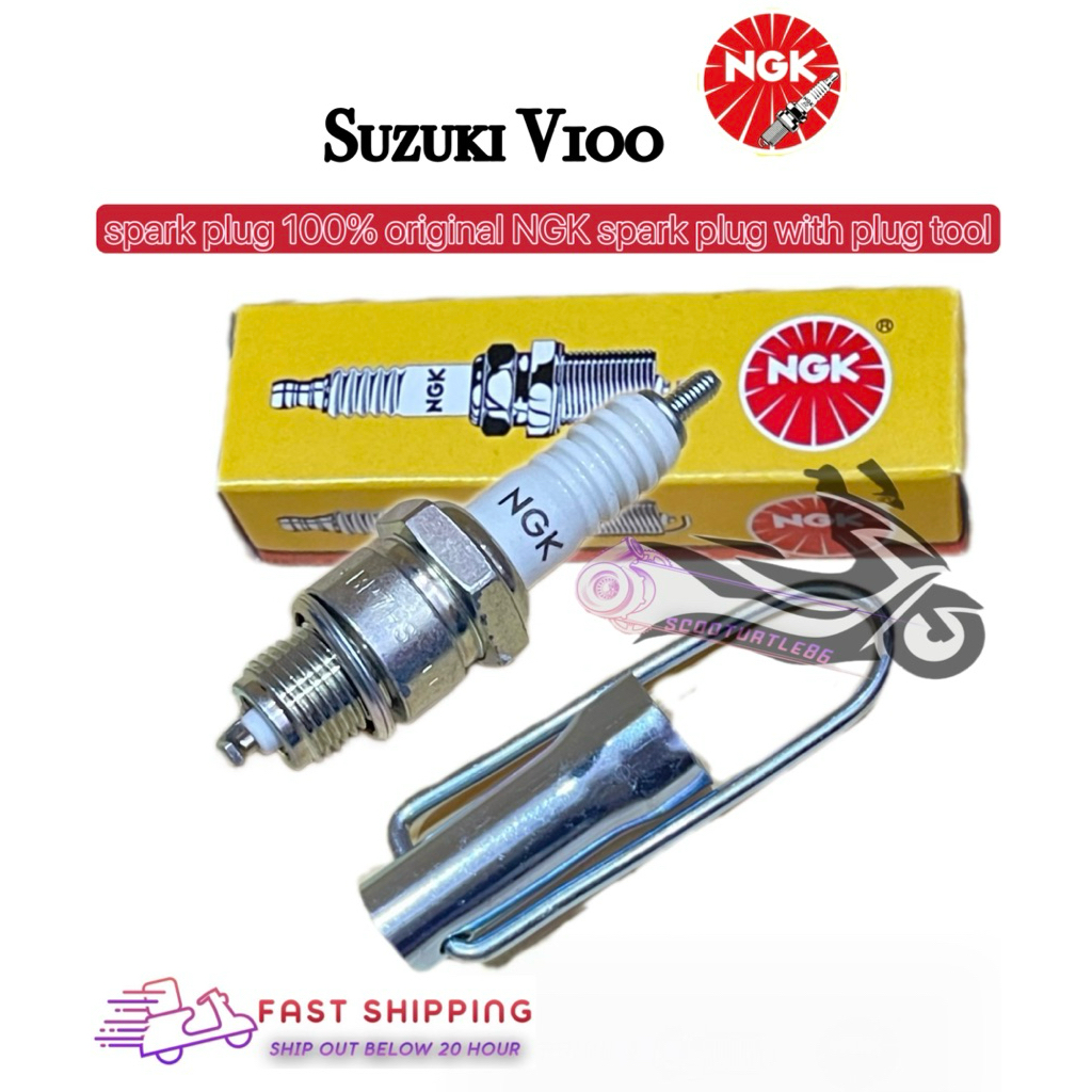 suzuki v100 spark plug 100% original NGK spark plug with plug tool ...
