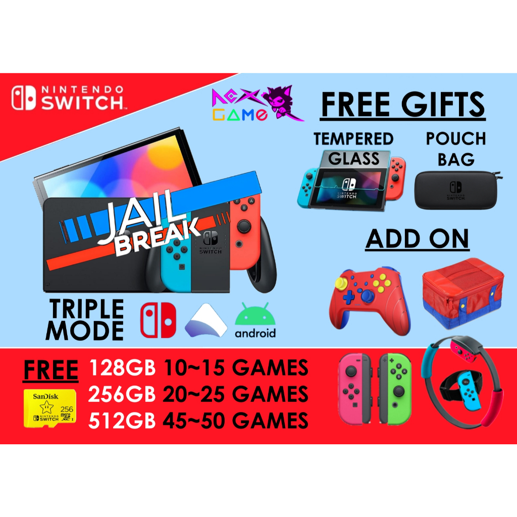 NINTENDO SWITCH JAILBREAK TRIPLE MOD FULL SET V1 V2 LITE OLED FREE ...