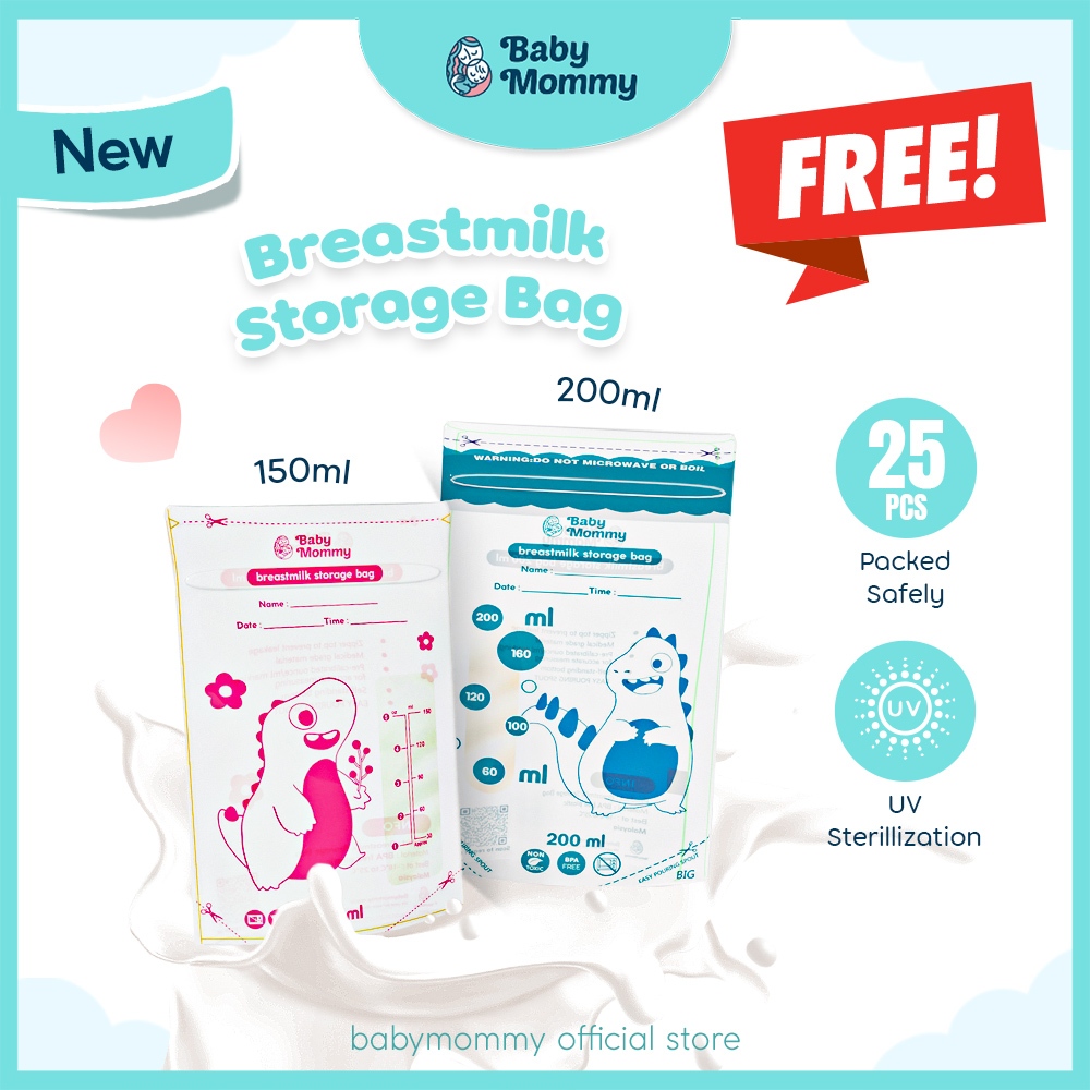 🇲🇾 BABYMOMMY Breast Milk Storage Bag Susu Bag Double Zip Lock 150ml ...