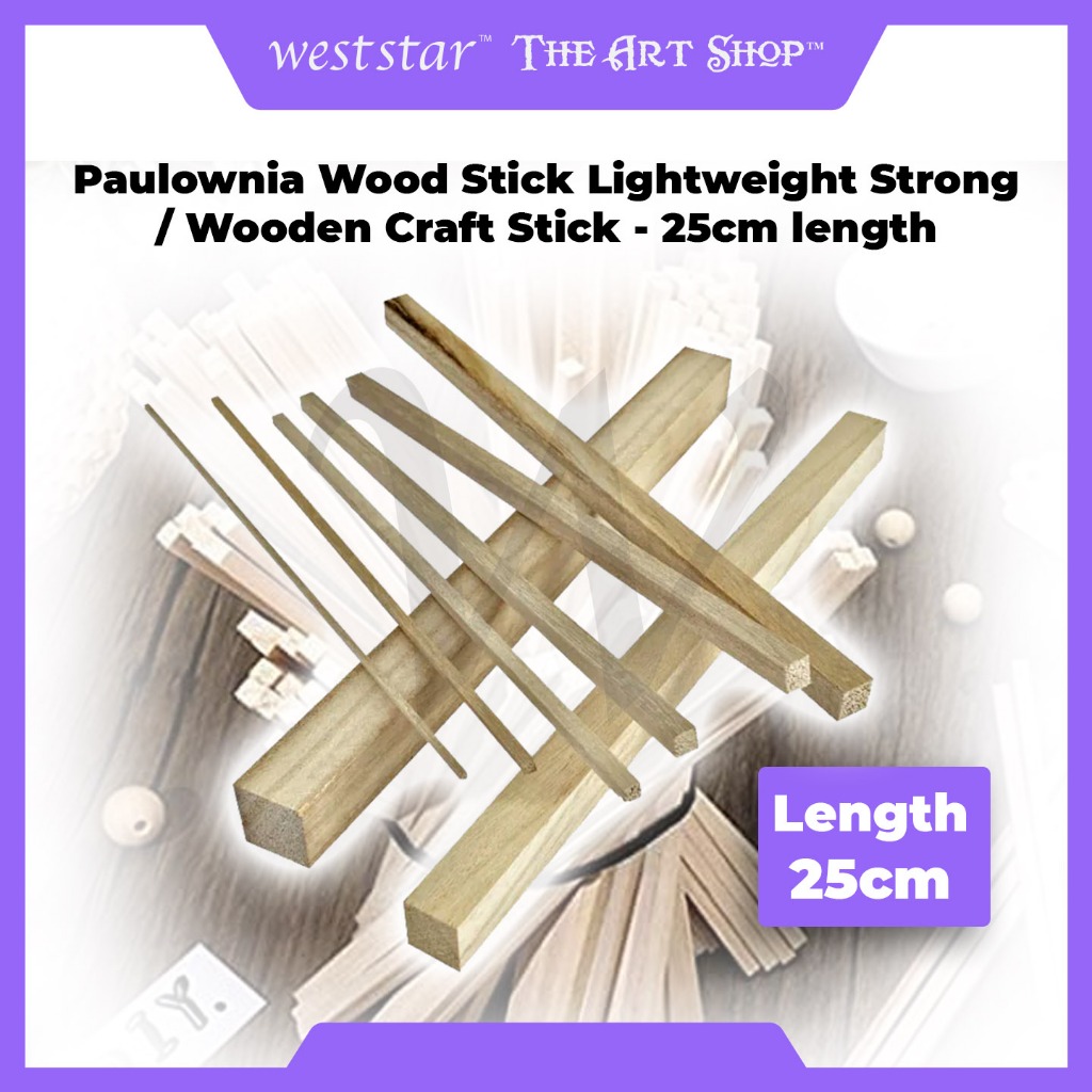 [WETAS] Paulownia Wood Stick Wooden Stick Lightweight Strong Wooden ...