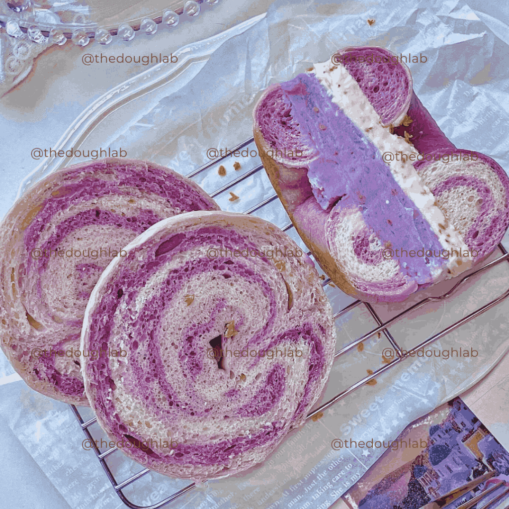 (6pcs) Taro Marbled Wholemeal Bagel (6粒) 芋泥大理石全麦贝果 - 低糖低卡 Low Sugar Low ...