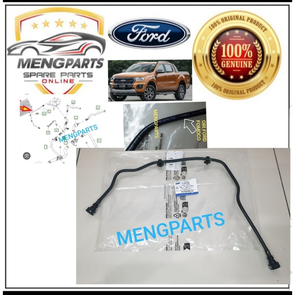ORIGINAL FORD RANGER T8 2.0 2019Y> HOSE SPARE TANK HOSE JB3Q-8W-005AB ...