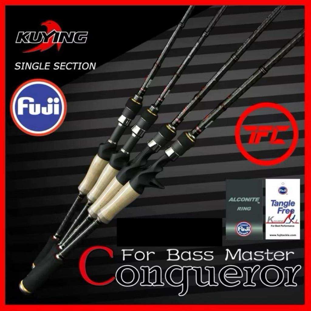 KUYING Conqueror Baitcasting Fishing Rod Joran Pancing Baitcast BC ...