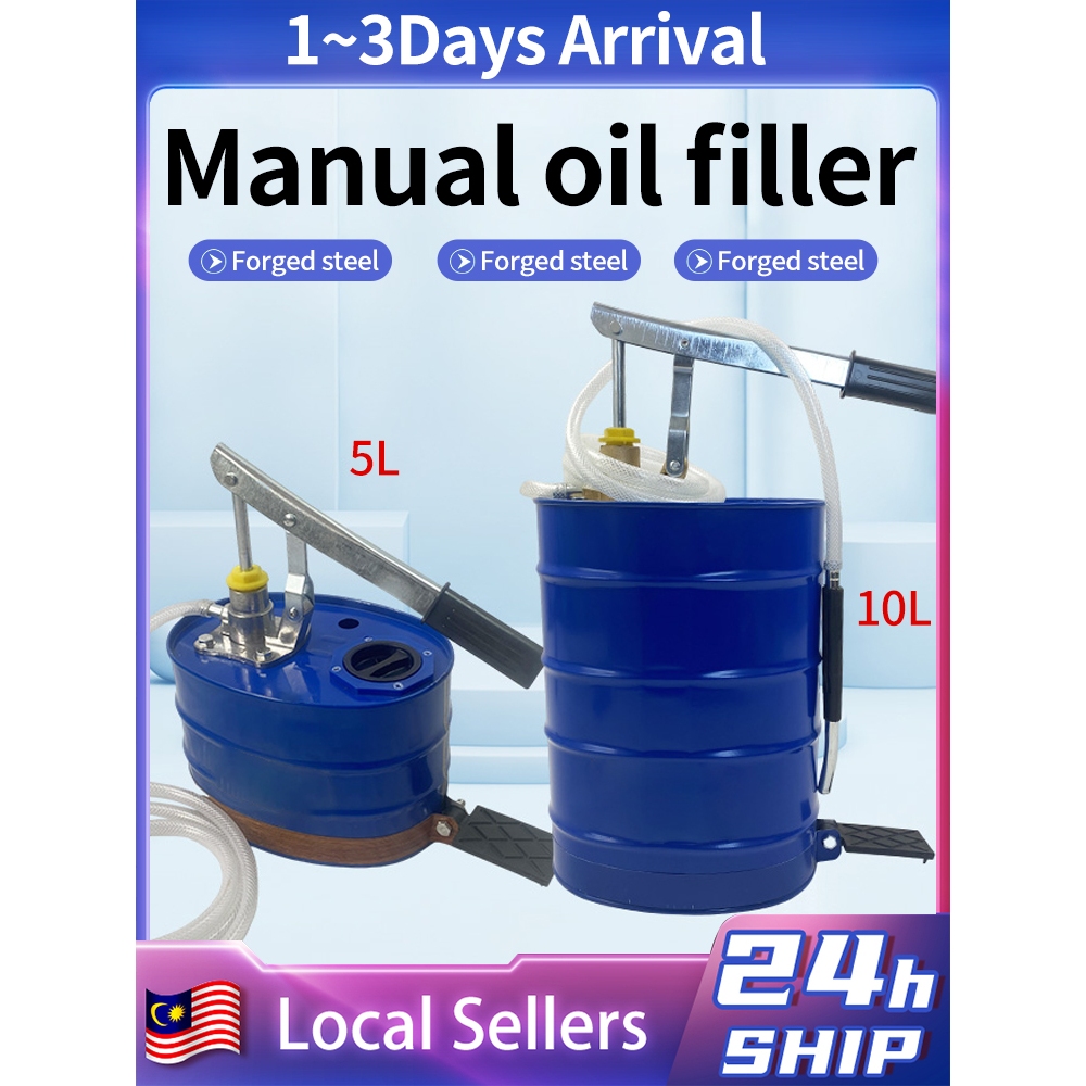 🔥COD🔥🚚 5L/10L manual push-type oiler engine oil transmission oil ...