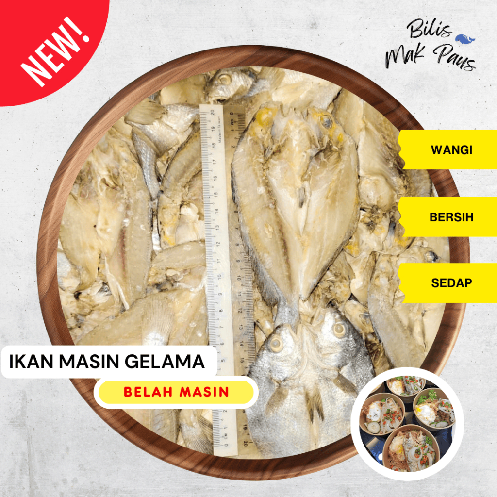 🐋 Ikan Masin Gelama Belah Murah 1kg Ikan Kering Gelama Belah Ikan ...