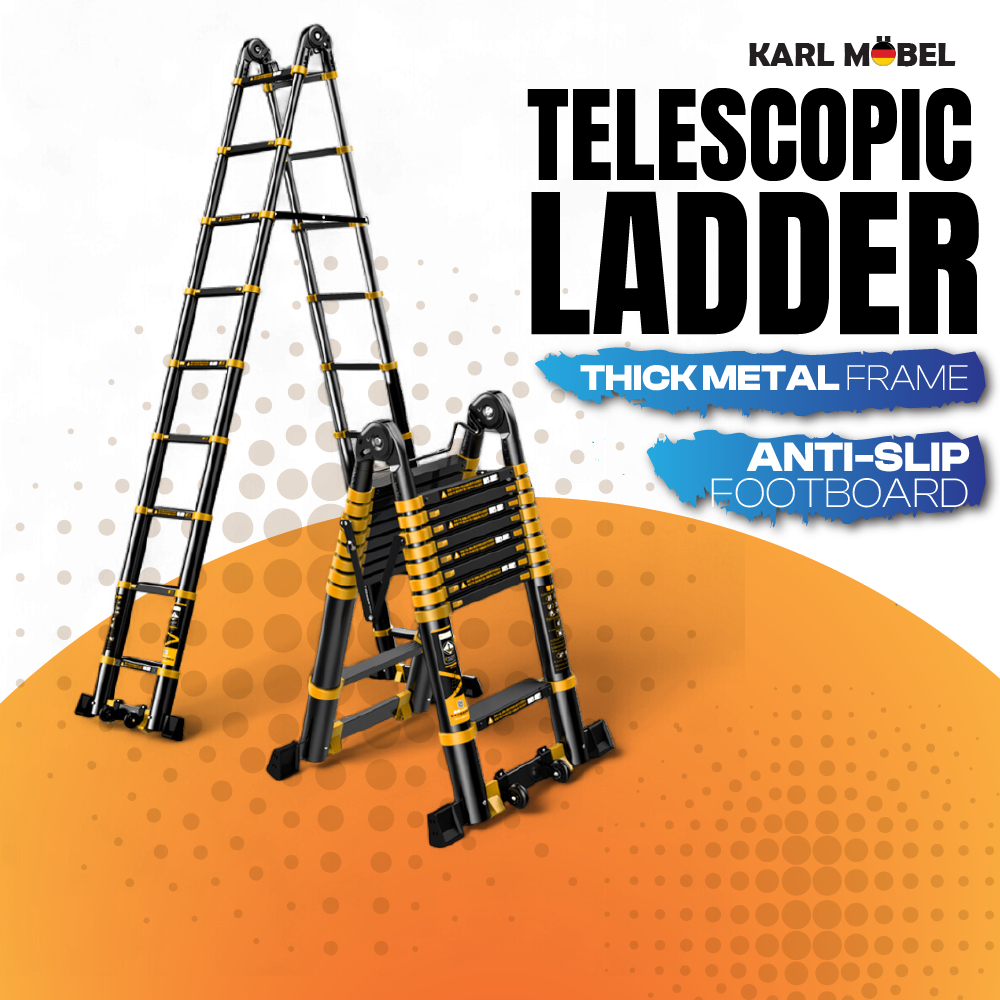 Tangga Lipat Heavy Duty Telescopic Ladder Foldable Double Sided ...