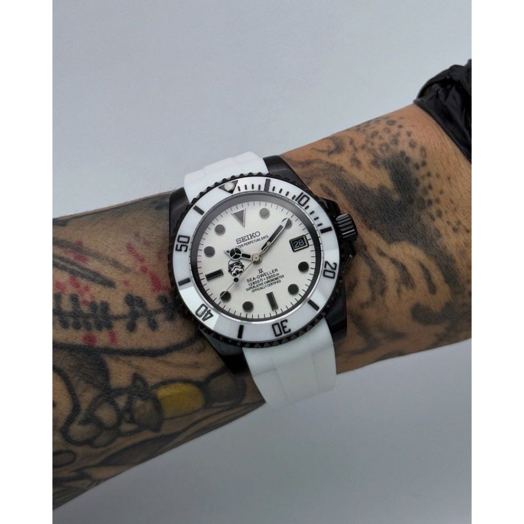 【Custom Seiko Mod 40mm Stormtrooper Submariner】 Custom Seiko Mod Automatic Watch | Jam Tangan ...