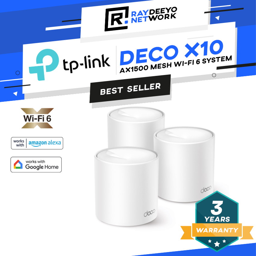 TP-LINK Deco X10 AX1500 Whole Home Mesh Wi-Fi 6 System Router | Shopee ...
